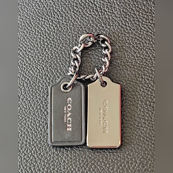 Coach | Bags | Coach Black And Gunmetal Keychains | Poshmark